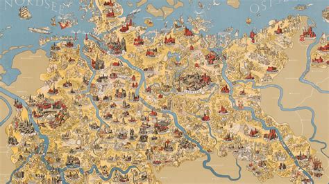 4K River Old Map Germany Map HD Wallpaper Rare Gallery