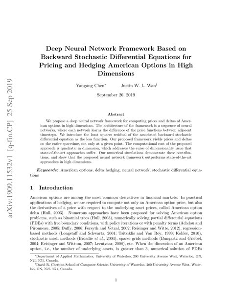 pdf deep neural network framework based on backward stochastic