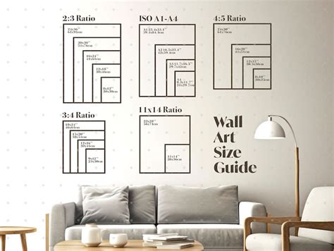 Wall Art Size Guide Wall Display Guide Vertical Art Size Guide