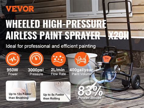 VEVOR Système de Peinture par Pulvérisation 950 W 3000 PSI