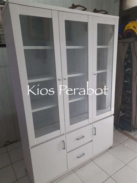 Promo Lemari Pajangan Hias Pintu Kaca Rak Buku Lemari Tas Boneka