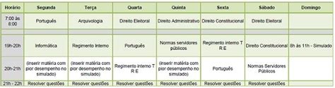 Cronograma De Estudos Tre Sp 2Nova Concursos