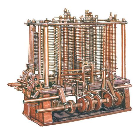 CHARLES BABBAGE S COUNTING MACHINE ILLUSTRATION Vintage In 2019