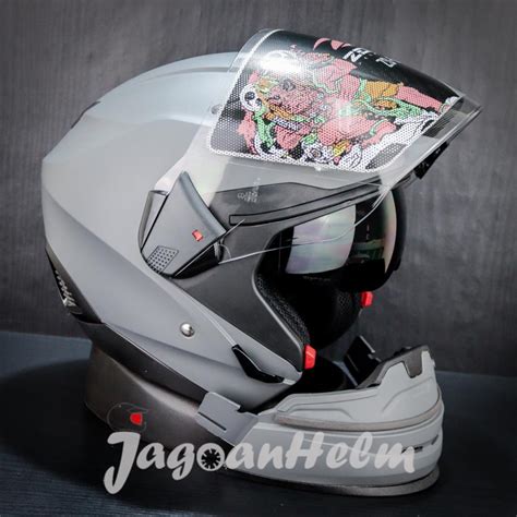 Zeus Helm Zs C Solid Matt Grey Zs C Import Double Visor