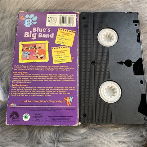 Nick Jr Blues Clues Play Learn Blues Big Band Vhs Video Tape Only The