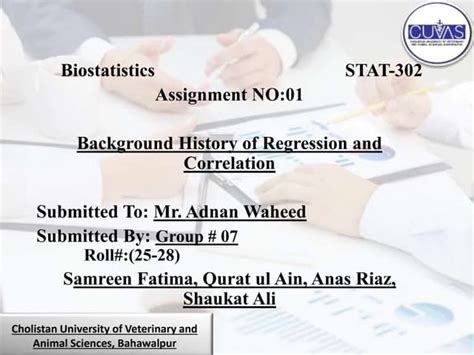 biostatistics regression and correlation ppt