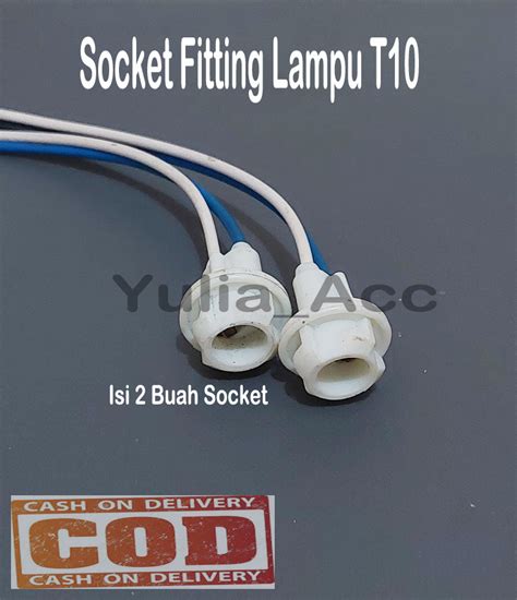 Fitting Socket Lampu Sein Motor Mobil Type T10 Lampu LED Bohlam Sen