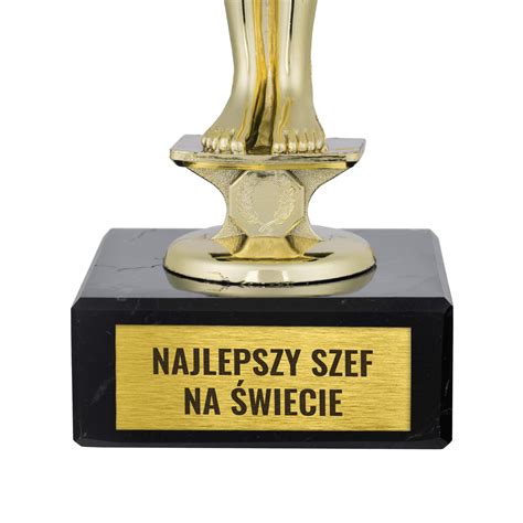 Statuetka W Skrzynce Z Grawerem Prezent Dla Szefa For The Best Boss