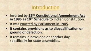 Anti Defection Law PPT