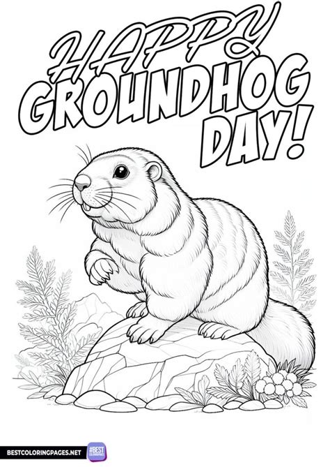 Groundhog Coloring Pages Free Printable Coloring Pages