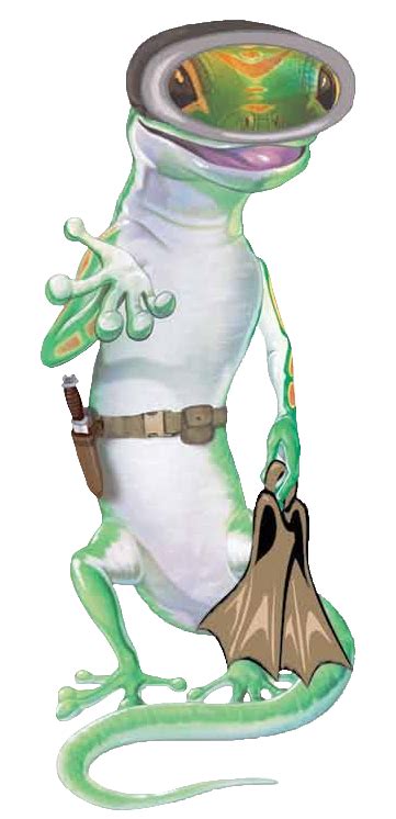Geico Gecko With Swimming Gear By Coolteon2000 On Deviantart