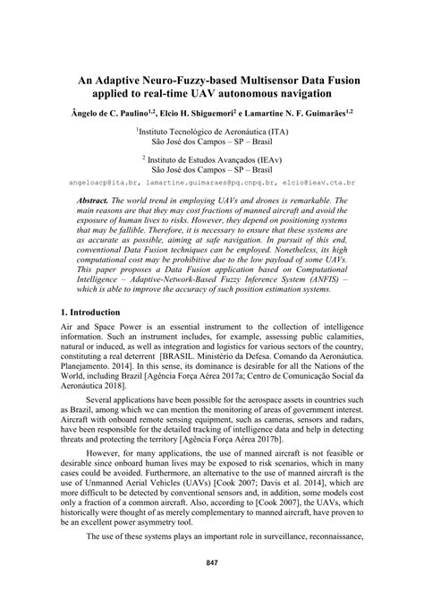 pdf an adaptive neuro fuzzy based multisensor data fusion applied to real time uav autonomous