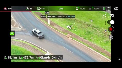 Óleo na Pista motoqueiro no chão olha o que o Drone Filmou será que