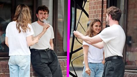 Natalie Portman Cant Stop Smiling With Paul Mescal In London After