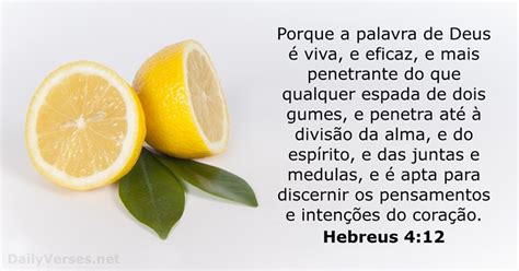 Hebreus 4 12 Versículo da Bíblia DailyVerses net