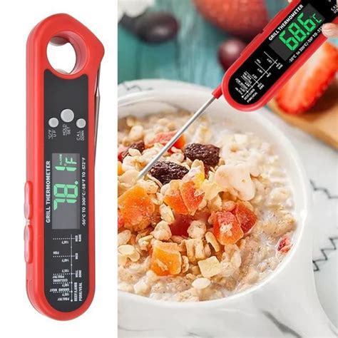 Thermom Tre Alimentaire Pliable Alarme Multi Sonde Compteur De
