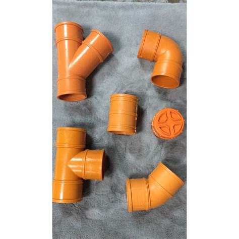 Pvc Orange Sanitary Fittings 2inch Elbow Tee Coupling Wye Cleatout