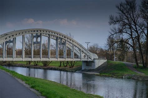 Bridge River Dark Light Sky Free Image From Needpix