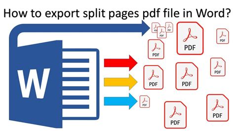 how to export extract split one pdf from multiple pages into multiple pdf files in microsoft