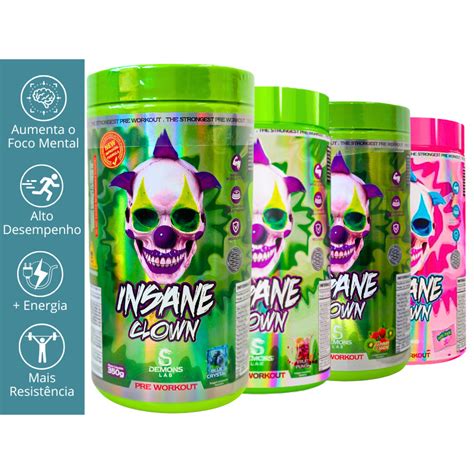 PRÉ TREINO INSANE CLOWN 350G DEMONS LABS Shopee Brasil