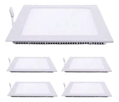 Kit Painel Plafon Led Embutir Quadrado W Branco Neutro Cor Branco