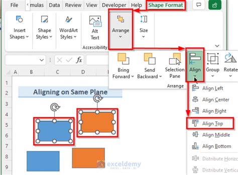 How To Align Shapes In Excel 5 Simple Methods Exceldemy