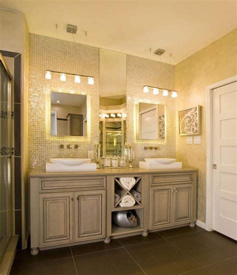 Bathroom Bathroom Lighting Ideas Double Vanity Modern Double Sink