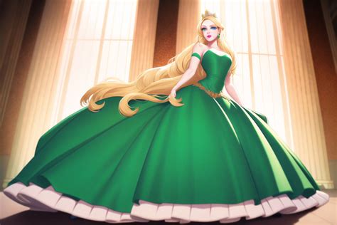 Long Blonde Hair Blue Eyes A Queen A Green Ball By Varm209 On Deviantart