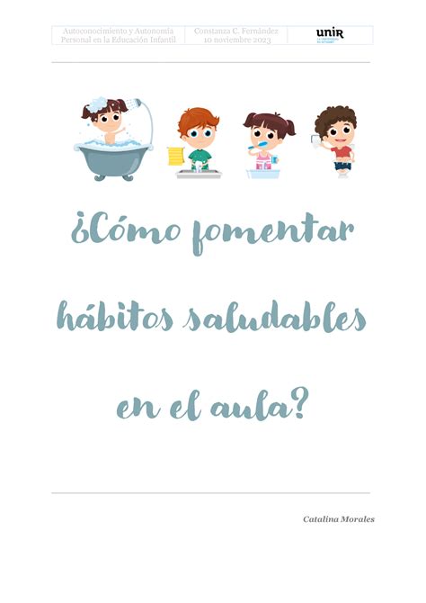 Cómo fomentar hábitos saludables en el aula Personal en la Educación