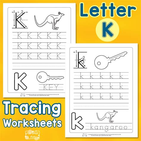 Letter Tracing Worksheets Letters K T