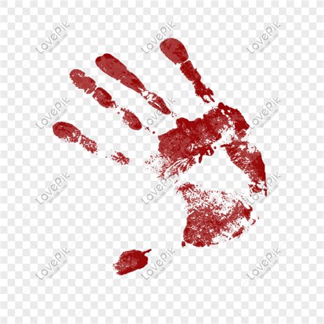 Red Blood Handprint Vector Png Splashing Spraying Bleeding Png