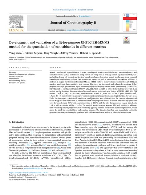 pdf development and validation of a fit for purpose uhplc esi ms ms method for the