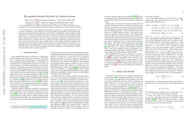 The Quantum Skyrmion Hall Effect In F Electron Systems Papers With Code