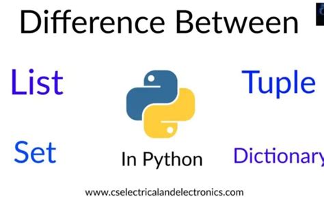 the difference of list tuple dictionary set in python otosection