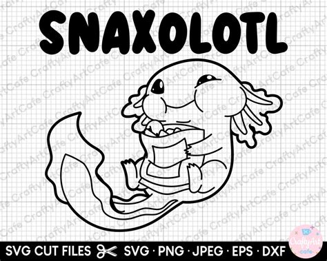 Ajolote svg png archivo de corte cricut snaxolotl Etsy México