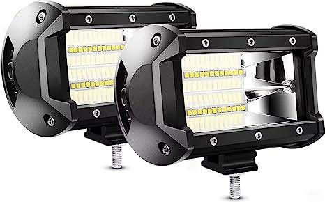 Amazon co jp Chelhead LED作業灯 5インチ 72w バイク フォグランプ ホワイト 12 24v 兼用 広角狭角一体