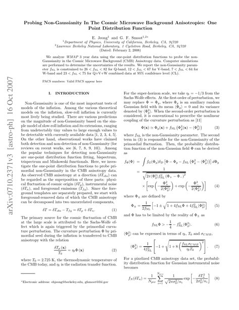 pdf probing non gaussianity in the cosmic microwave background anisotropies one point