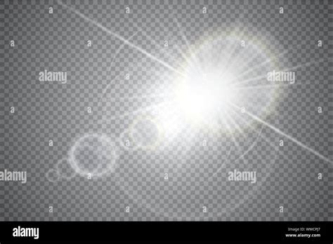 Vector Transparent Sunlight Special Lens Flare Light Effect Sun Flash