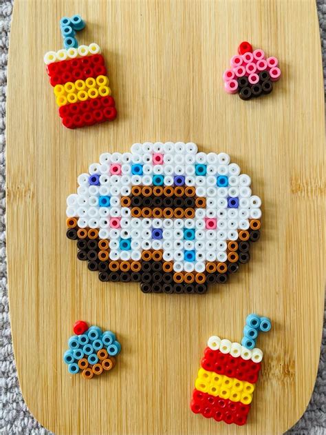 Hama Beads Donut Perler Beads Designs Hama Beads Bead Designs