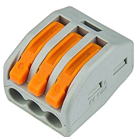 Conector Emenda de Fios 3 Vias Borne Derivação Sem Solda Modelo PCT213