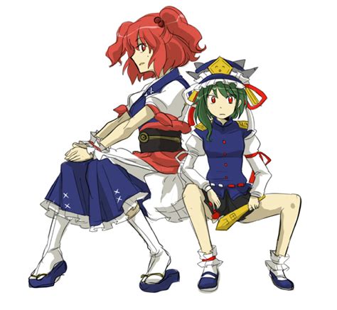 Shiki Eiki And Onozuka Komachi Touhou Drawn By Ririvery Danbooru