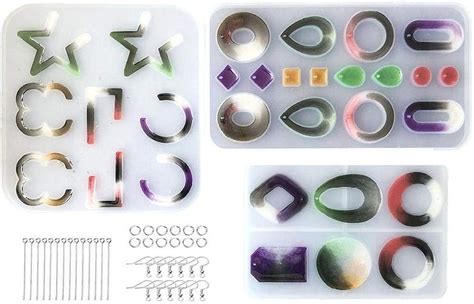 1 Lot De Moules En Silicone Pour Boucles D Oreilles Et Pendentifs En