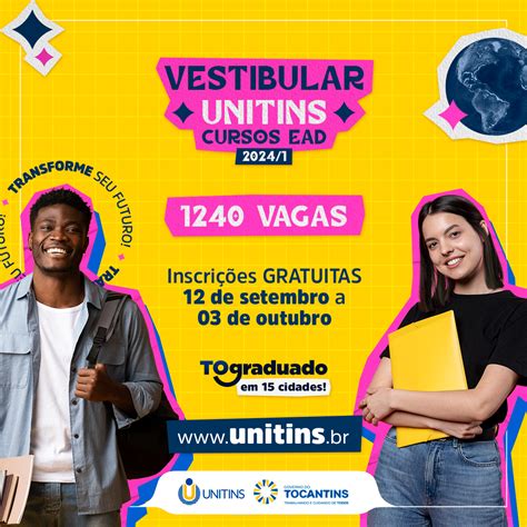 Unitins Lan A Vestibular Vagas Para Cursos Ead Gratuitos