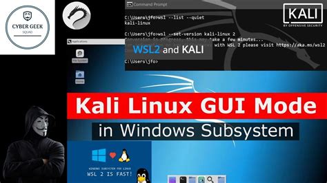 Kali Linux With Wsl Installation And Gui Setup In Windows
