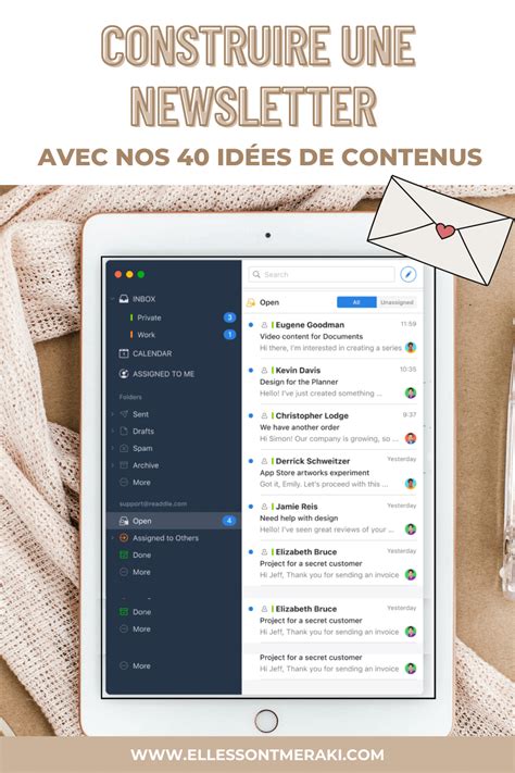40 idées de contenus de newsletters pour ne plus jamais être à court d