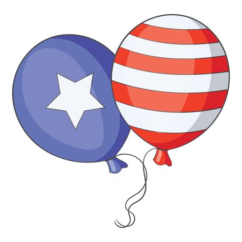 Independence Day Balloons Icon Cartoon Style 14861673 Vector Art At
