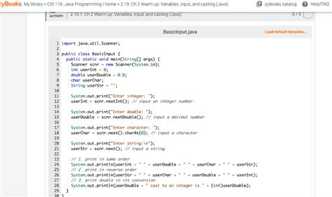 solved 2 19 ch 2 warm up variables input and casting