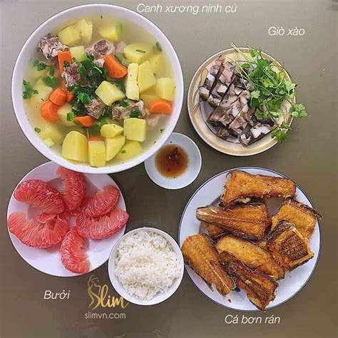 Thực đơn các món ăn ngon mâm cơm gia đình cho cả tháng SLIM 24 7