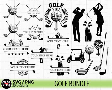 Golf Svg Bundle Golf Monogram Svg Split Monogram Svg Golf Etsy Canada