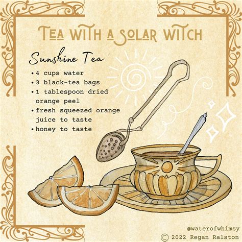 Tea With A Solar Witch Witchy Wall Art Etsy